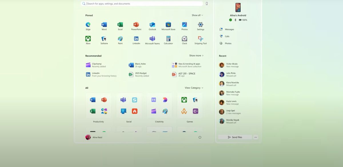 Windows 11 se paye un menu Démarrer tout neuf et personnalisable, voici ...